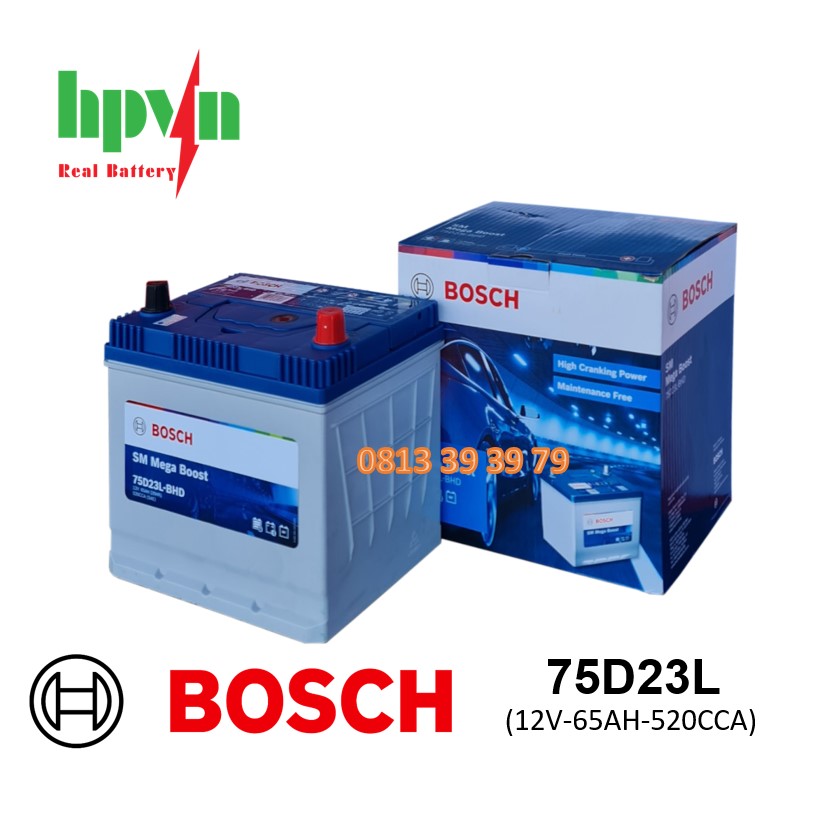 ẮC QUY BOSCH 75D23L (12V-65AH)